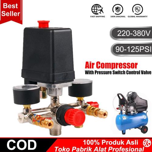 Jual 【】 Otomatis Kompresor Set & Kran & Safety Valve & Regulator ...