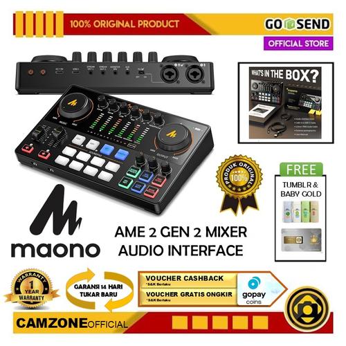 Promo MAONO AME2 Gen2 Mixer Audio Interface Sound Card with Dual XLR ...