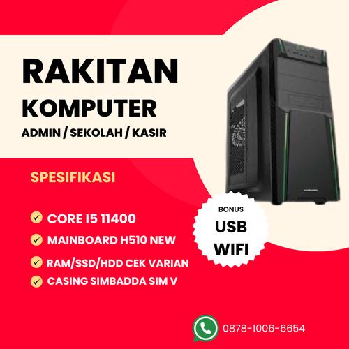 Jual PC Komputer CPU Rakitan Core I5 11400 (Siap Pakai, Ram/SSD/HDD Cek ...