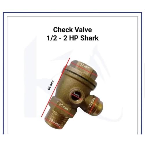 Jual (SHARK 1/2Hp -2hp) Check valve kompresor 1/2hp - 2hp shark safety ...