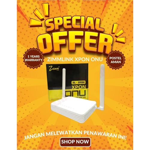 Jual ZIMMLINK ZL-2113X XPON ONU ZL2113X Support EPON & GPON - Jakarta ...