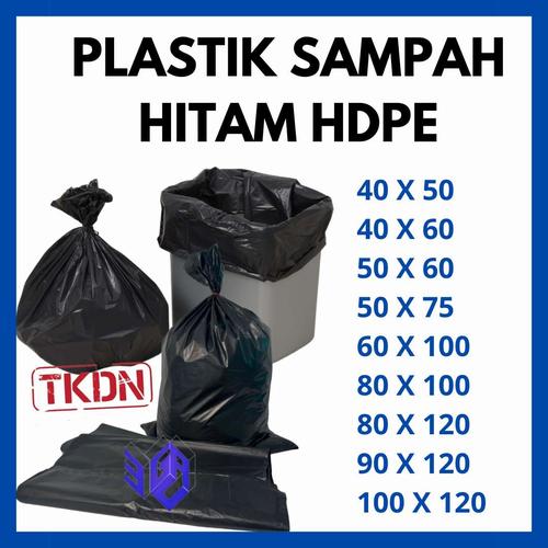 Jual Kantong Plastik Sampah Hitam Trashbag HDPE Ukuran 40 X 50 40 X 60 50 X 60 50 X 75 60 X 100 ...