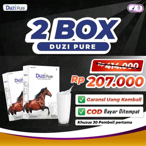 Promo Paket 2 Box Duzi Pure Susu Kuda Murni Untuk Asam Urat Tulang Dan ...
