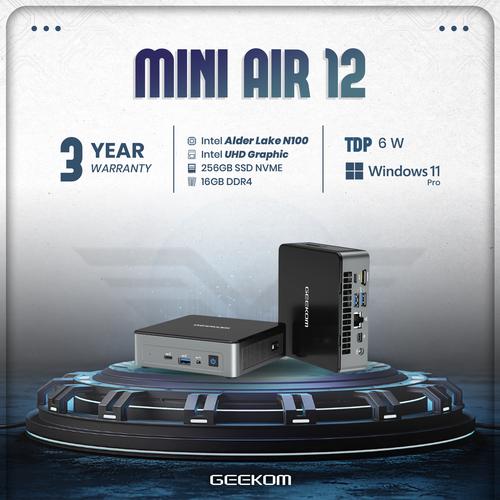 Jual Mini PC GEEKOM MiniAir 12 Intel Alder Lake N100 Ram 16Gb/512Gb Ssd ...