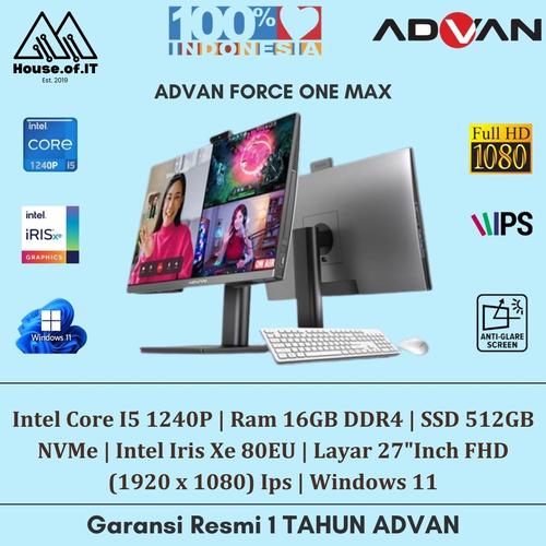 Promo AIO ADVAN FORCE ONE MAX Intel Core I5 1240P Ram 16GB 512GBSSD ...