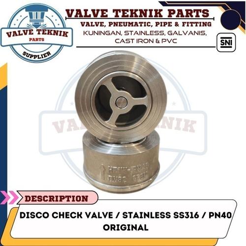 Jual DISCO CHECK VALVE 1-1/4" inch STAINLESS PN40 ORIGINAL - Jakarta ...