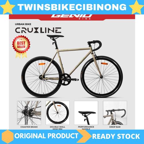 Jual Sepeda FIXIE GENIO CRUXLINE 700C STANG BALAP - GY BK - Kab. Bogor ...