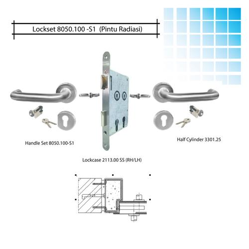Jual Lockst Pintu Radiasi 8050.100 S1 | 2113.SS | 3301.25 Ni/Stainless Steel/Pintu Radiasi/Pintu ...