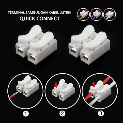 Jual Quick Connect Terminal Connector Sambungan Kabel Listrik 2 PIN ...