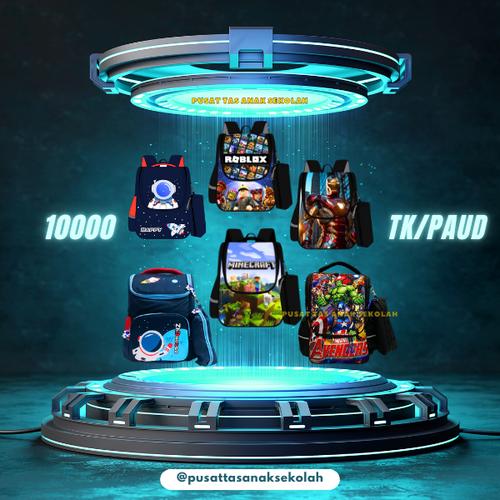 Jual Tas Anak Sekolah TK Tas Anak Laki Laki PAUD Model Fiber Tabung ...