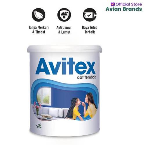 Jual CAT TEMBOK AVITEX 1KG DINDING ATAP PLAFON GYPSUM ETERNIT PAPAN ...