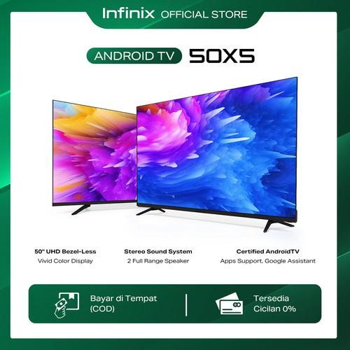 Promo Infinix Smart TV 50X5 - 50" UHD Bezel Less Vivid Color Display ...