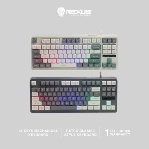Jual Rexus Battlefire K87M Keyboard Gaming RGB - Abu-abu - Kota ...