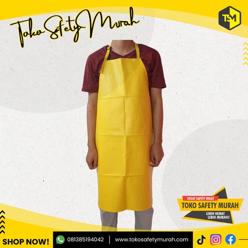 Jual Apron Celemek Putih Hitam Bahan PVC Tebal Tidak Tembus Air 90 cm ...