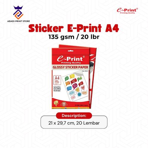 Jual Stiker Eprint A4 135 GR /20 SHEEET - Kota Medan - Abadiprintstore | Tokopedia