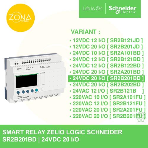 Jual SMART RELAY ZELIO LOGIC SCHNEIDER 20 I/O 24VDC SR2B201BD - Jakarta ...