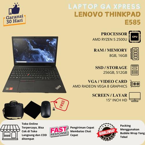 Jual Laptop Lenovo Thinkpad E585 AMD Ryzen 5 HD - RAM 8GB/16GB SSD 256GB - 16GB 256GB - Kota ...