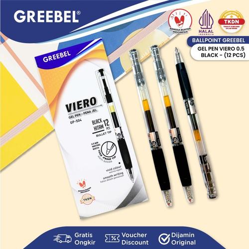 Jual Pena Pulpen Gel Greebel GP-504 Viero 0.5mm Ballpoint Pen [1 Pak ...