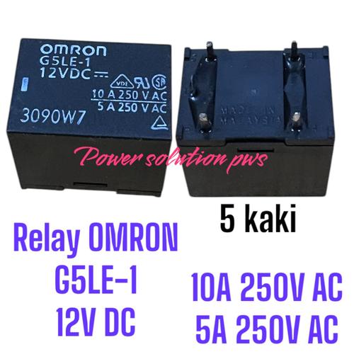 Jual Relai untuk Ups Relay OMRON G5LE-1 12VDC 10A 250VAC 5pin / 5 kaki ...