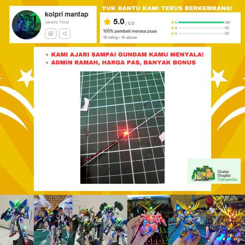 Jual lampu LED untuk gundam ukuran Mikro Kecil (pre-wired) MERAH/RED ...