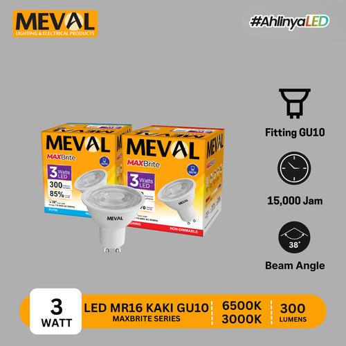Promo MEVAL Lampu LED MR16 Fitting GU10 Maxbrite series - 3W - Kuning - Kota Tangerang - Mega ...