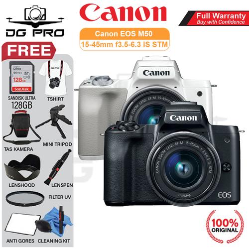 Jual CANON EOS M50 KIT 15-45MM PAKET BONUS 64GB & ACC - CAMERA ...