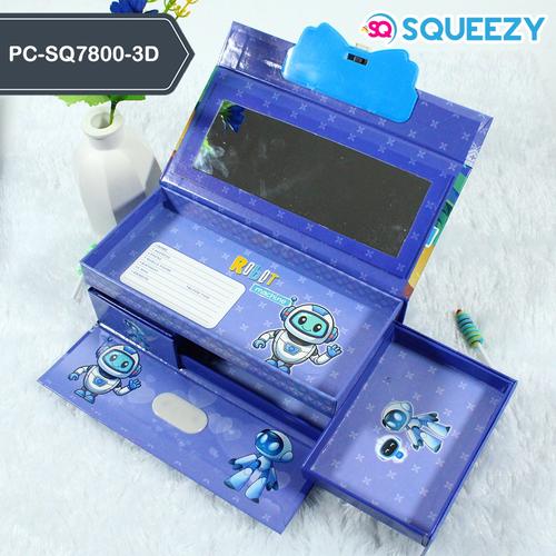 Jual Kotak Pensil Besar 3D 2 Tingkat Dengan Kode Kunci dan Kaca - COWOK ...