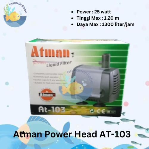 Jual Power Head Atman AT-103 Liquid Filter Pompa Air Celup Aquarium ...