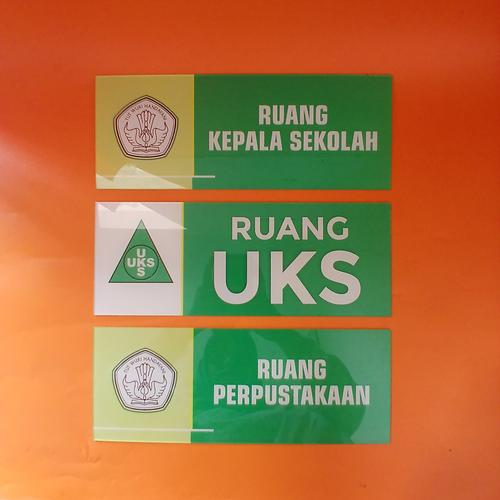 Promo Akrilik Nama Ruang Sekolah - Ruang Kepala Sekolah - Ruang UKS ...