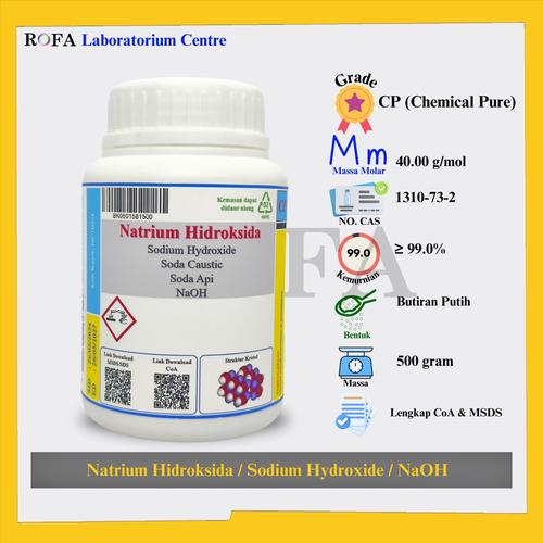 Jual Natrium Hidroksida / Sodium Hydroxide / NaOH CP Butiran 99% 500 ...