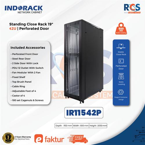 Promo Indorack IR11542P Close Rack 42U Depth 1150mm Rack Server ...