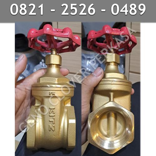 Jual 2" GATE VALVE KITZ CLASS #125 KUNINGAN DRAT BRONZE BRASS ORIGINAL - UKURAN DN50 2" INCH ...
