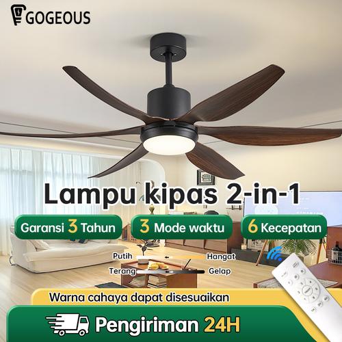 Promo COD Lampu Kipas Angin Gantung Plafon Nordik 3Warna 6Kecepatan 66 ...