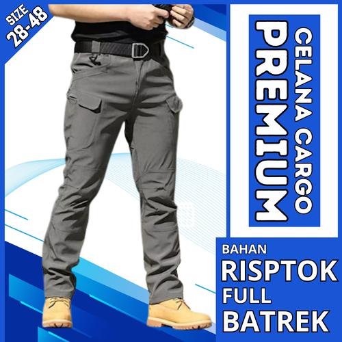 Jual Celana Cargo Tactical Panjang Pria HPR Jumbo Big Size Panjang Pria - Cream, 38 - Kota ...