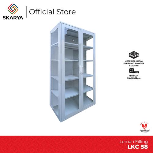 Promo Lemari Arsip Kaca Rak Display Lemari Besi Filling Cabinet Pintu ...