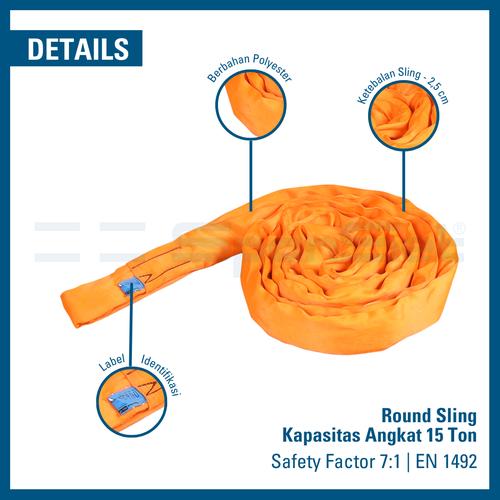 Promo Webbing Sling Round Sling Roundsling Tali Angkat Belt 15 Ton ...