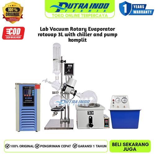 Jual Lab Vacuum Rotary Evaporator rotovap 3L with chiller and pump ...