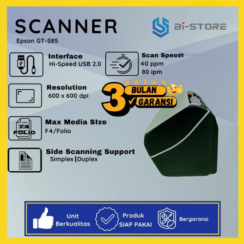 Jual Scanner F4 Epson GT-S85 Duplex Kecepatannya Hingga 40 Lembar ...