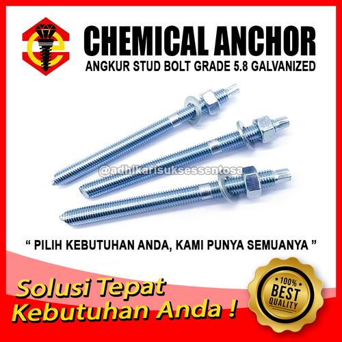 Jual CHEMICAL ANGKUR M8x110 / STUD BOLT 8 MM / CHEMICAL ANCHOR GRADE 5. ...