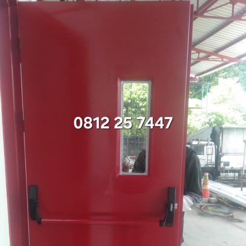 Jual Pintu Besi Kaca Kawat / Pintu Single Exit / Fire Door Wired Glass ...