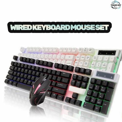 Promo Keyboard Gaming Mouse Set Mouse Dan Keycaps Mechanical Keyboard ...