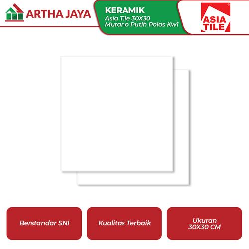 Jual Asia Tile Keramik Lantai 30X30 Murano Putih Polos KW1 (Floor Tile ...