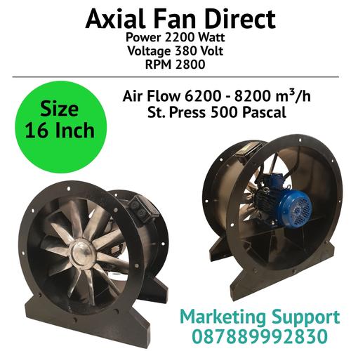 Jual Axial Fan 16 inch 2200 Watt 380 volt Axial Fan 16 inch 2800 RPM ...