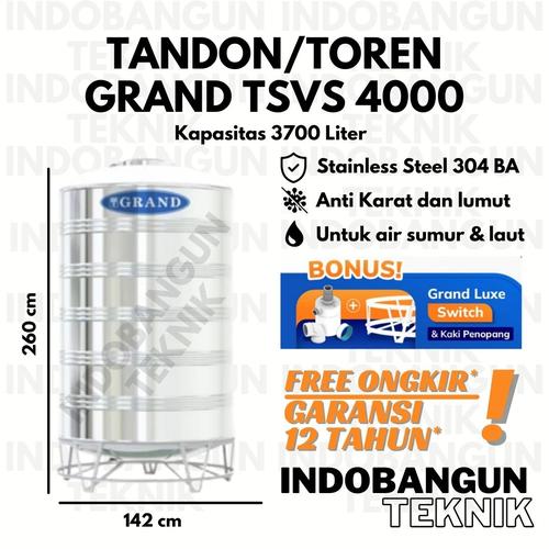 Jual Tandon Toren Air Stainless Coating TSVS 4000 (3700 Liter) Tedmond ...