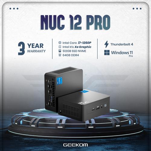Promo Mini PC INTEL NUC12 PRO Intel Core i7-1260P Ram 32GB/1TB SSD Windows 11 Pro - RAM 32GB ...