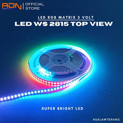 Jual ADN LED Strip roll RGB MATRIX WS2815 5V ekstra PADAT 5050 7mm pcb ...
