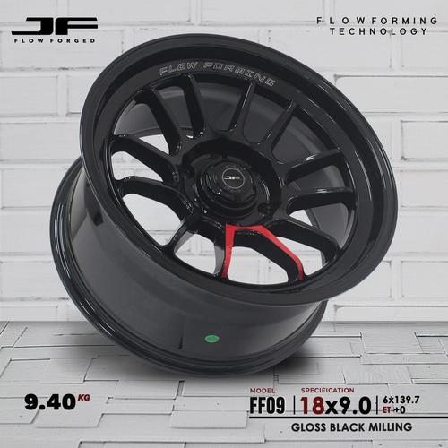 Jual FF09 GLOSS BLACK MILLING DOP JF VELG JF LUXURY R18 - Kota ...