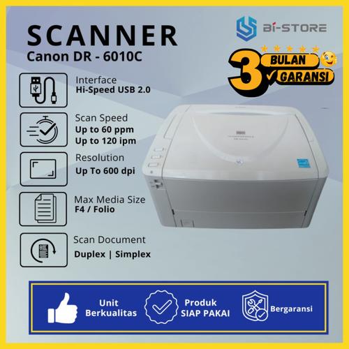 Jual Scanner F4 High Speed Canon DR-6010C Speed Hingga 60 Lembar ...