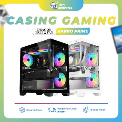 Jual Casing Pc Gaming DRAGQN Dragon 350 Varro Prime Free 3 Fan RGB ...