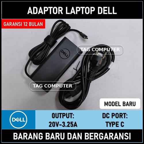 Jual ADAPTOR CHARGER LAPTOP DELL 20V-3.25A 65W COLOKAN USB TYPE C ...